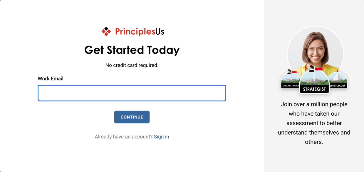 Create a new account for your team